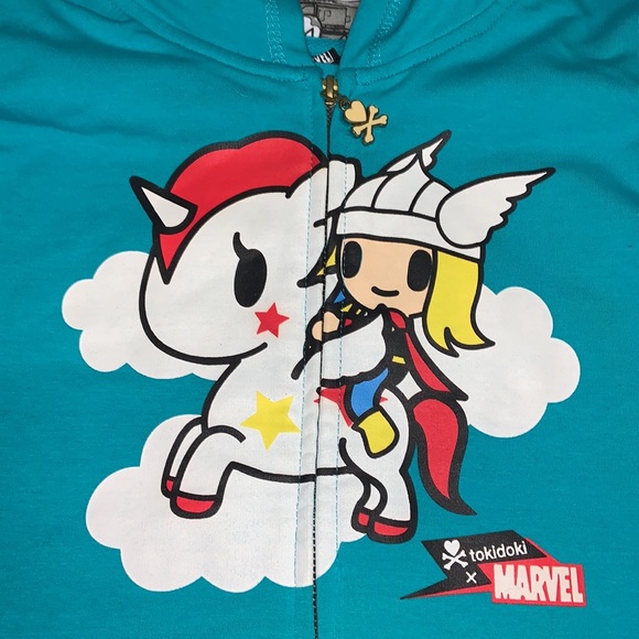 tokidoki | Tops | Nwt Tokidoki X Marvel Hoodie Thor Rides Again | Poshmark